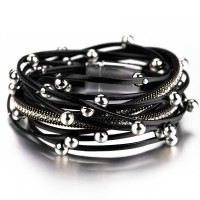 Multilayer Leather Bracelets for Women 2020 Trendy Design 4 Colors ...