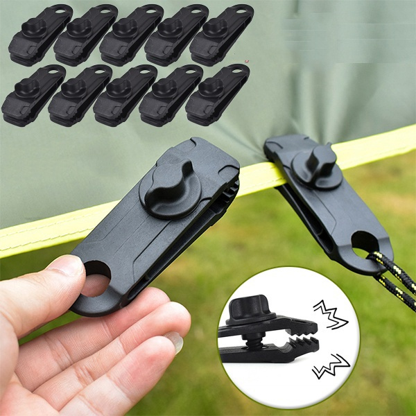 Heavy Duty Camping Tarp Clips Tent Awning Clamps with Thumb Screw ...