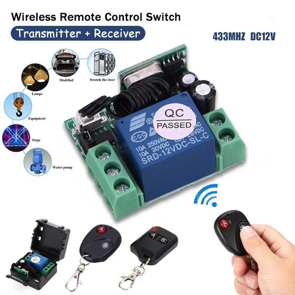 Wireless Remote Control Switch DC 12V 1CH relay Receiver Module with RF ... Wireless Remote Control Switch DC 12V 1CH relay Receiver Module with RF ...