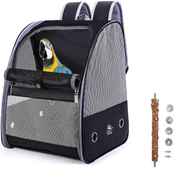 Pet Parrot Backpack Carrying Cage Cat Dog Outdoor Travel Breathable ...