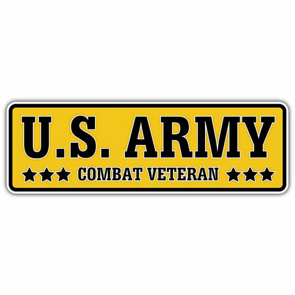 13cm x 4.3cm for US Army Combat Veteran Soldier Cartoon Car Stickers ...