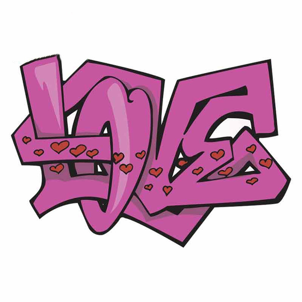 13cm X 9 7cm Love Graffiti Vector Funny Car Stickers Fine Decal Vinyl