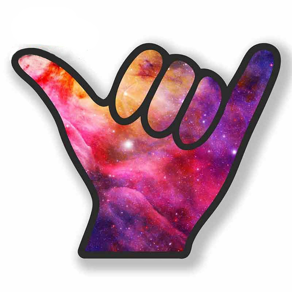 13cm x 13cm for Shaka Surfer Hand Funny Car Stickers Cartoon Oem RV VAN ...