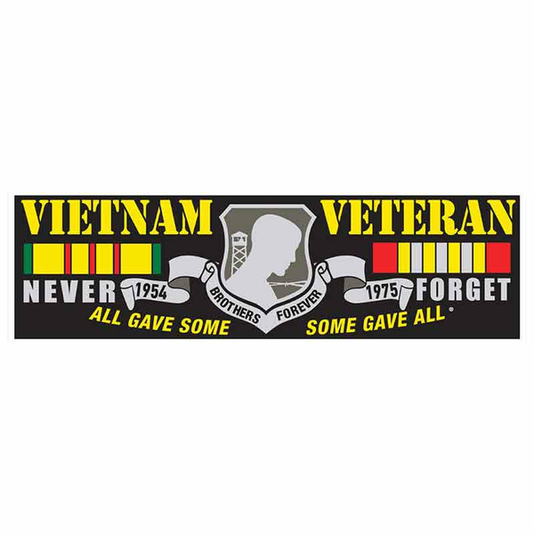 13cm x 3.8cm for Vietnam Veteran Never Forget Military Cartoon Car ...