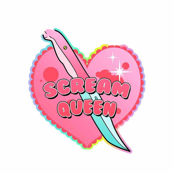 13cm x 12.1cm For Scream Queen Spooky Girl Vinyl Decal Sticker GTR ...