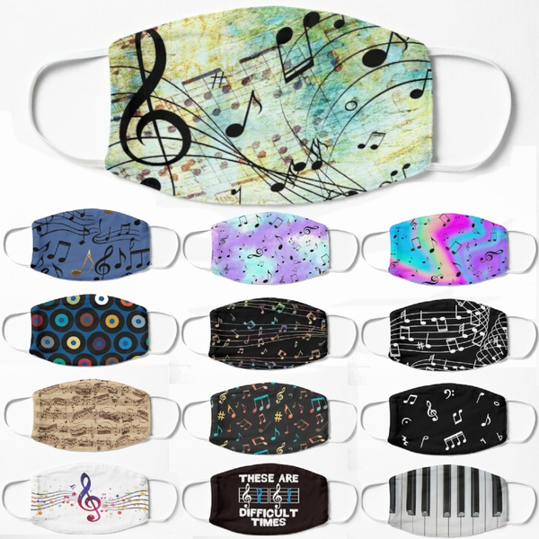 1Pcs Music Mask Dust-Proof Cotton Face Masks Windproof Multicolor Mask ...