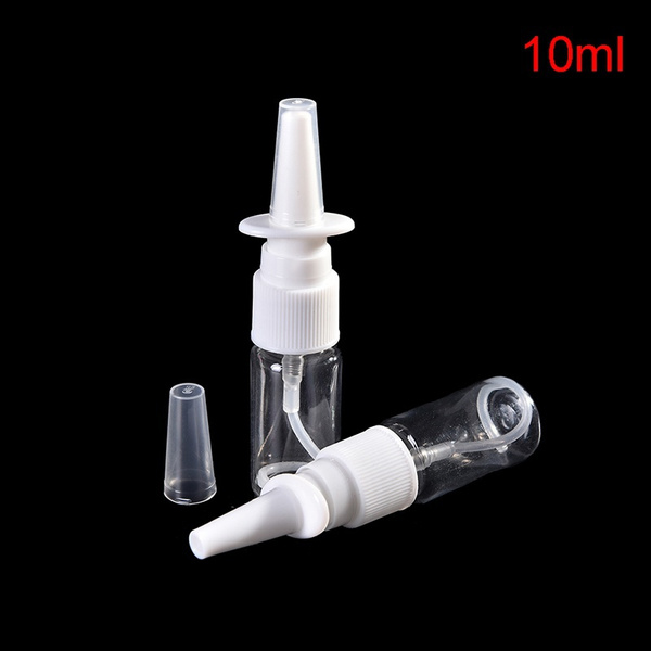 2x Transparent Plastic Nasal Pump Spray Bottles Mist Nose Bottles 10/20 ...