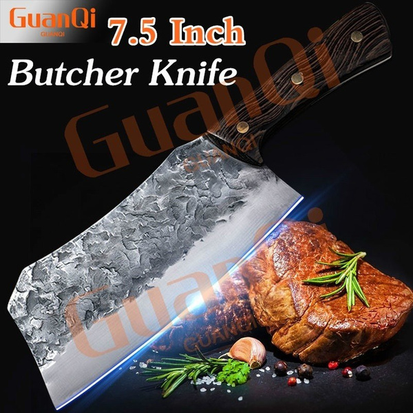 7.5 Inch Handmade Kitchen Butcher Knife Forged In Fire Kitchen Knife ...