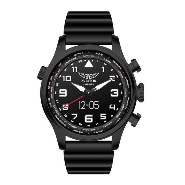 Shop LC AVIATOR 3 Hand Analogue Movement LED Screen Smart Pilot Watch ...