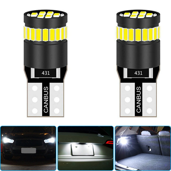 1pair T10 Width Light Car Led Outline Light 3014 3030 License Plate ...