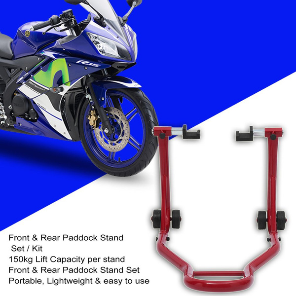 Full Set for Motorcycle Rear And Front Wheel Motorcycle Paddock Stand ...