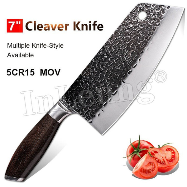7 Inch Handmade Forged Sharp Cleaver Chef Knife Ultra Sharp Chef Knives ...