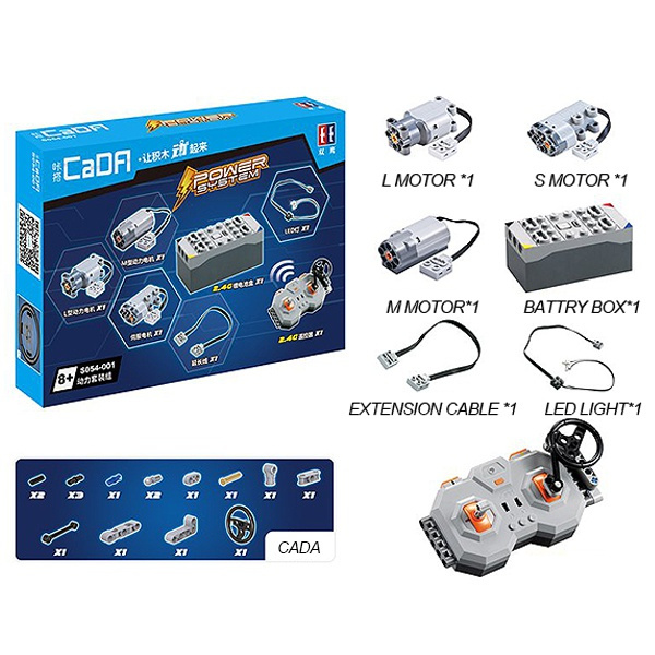 CADA Power Functions Battery Box And Motor And Led Light For Building ...