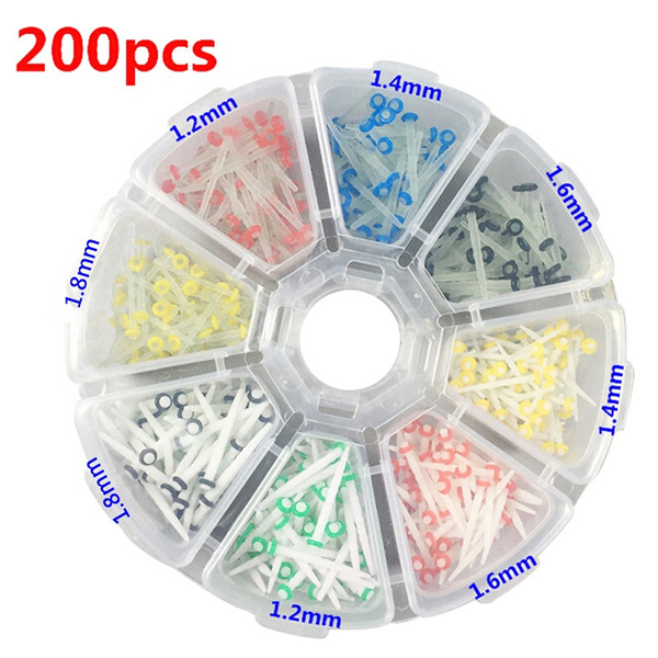 200Pcs Dental Fiber Post Glass Quartz Teeth Restorative 1.2 1.4 1.6 1 ...
