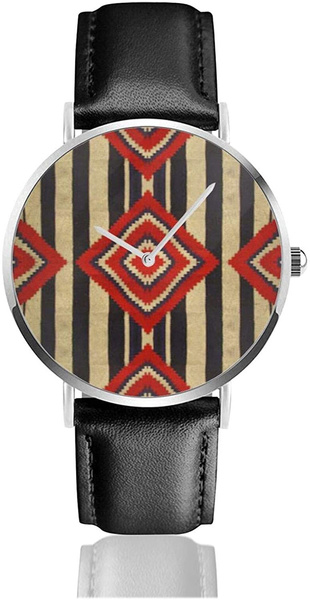 Quartz Wrist Watch Native American Waterproof PU Leather Strap Watches ...