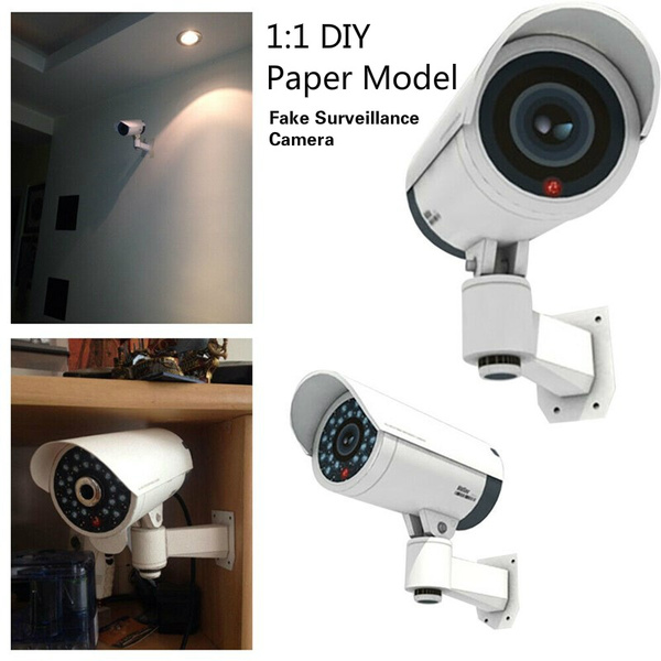 1:1 DIY Paper Model Fake Security Dummy Surveillance Camera Decoration ...