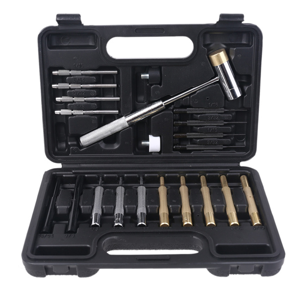 21pcs Professional Punch Tool Set Steel Pin Hammer Brass Leathercraft ...