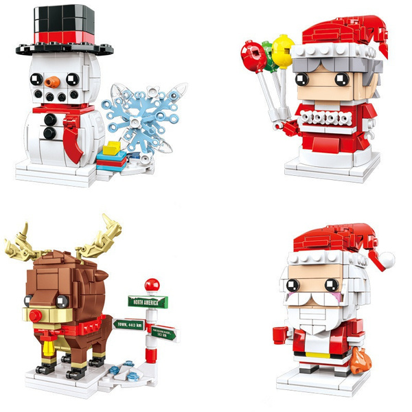 Christmas Snowman/Reindeer/Santa Claus Blocks Model Bricks Building ...