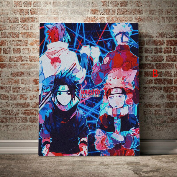 Wall Art 1 Piece Anime Naruto And Sasuke Poster Naruto Eyes Sharingan