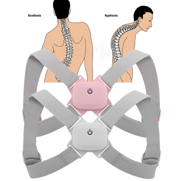 Posture Corrector W/ Sensor Vibration Reminder Shoulder Back Brace ...