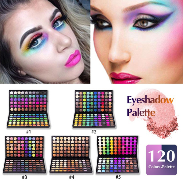 120 Colors Makeup Glitter Eyeshadow Palette Matte Shimmer Pressed ...