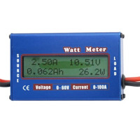 1Pcs Digital High-precision Wattmeter Power Meter DC 60V 100A RC Watt ...