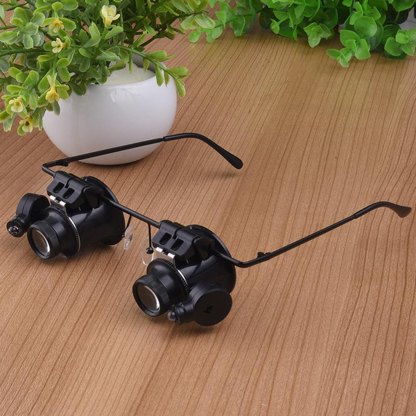 Headband Glasses Magnifier With LED Light For Watchmaker Jewelry ...