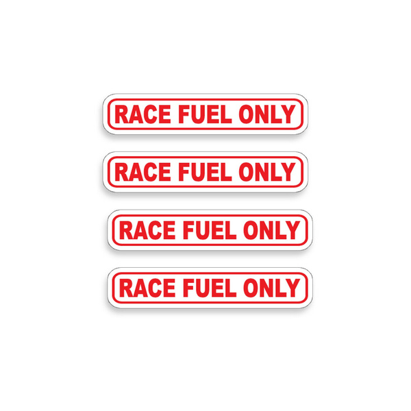 4 RACE FUEL ONLY Stickers Gas Gasoline Tank Pump Vinyl Decal Graphic ...