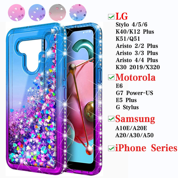 LG Stylo 6 Phone Case for Girls Women, Glitter Bling Sparkle Diamond ...