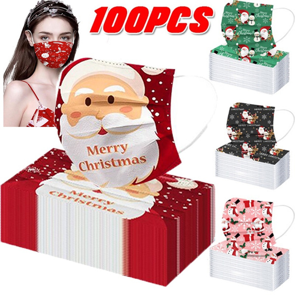 10/50/100 PCS Disposable Face Mask Non Woven Filter Cloth 3 Layer Safe ...