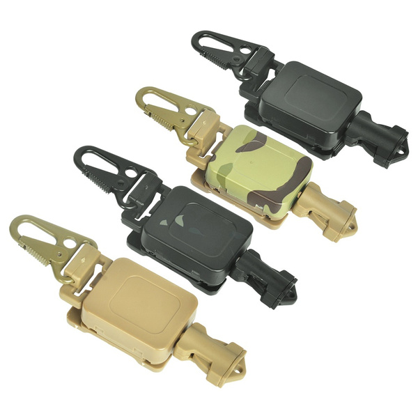 Sinairsoft Tactical Pistol Retractable Metal Steel Sling Clip Keychain ...