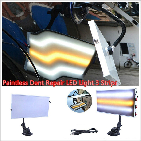 Car Body Dent Detection Board Car Paintless Repair 3 Strips LED Damage ...