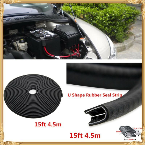 Universal 4.5M Rubber Sealing Strip Car Engine Door Frame Window Edge ...