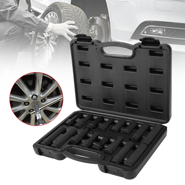 16pcs Wheel Lock Key Removal Tool Kit Locking Lug Nut Master Set Lug ...