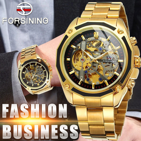 FORSINING Automatic Mechanical Men Wristwatch Military Sport Male Clock ...