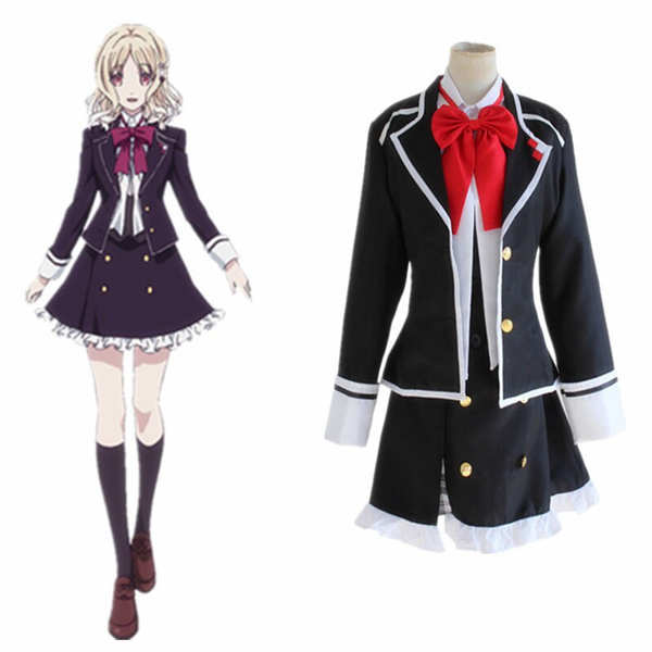 Anime DIABOLIK LOVERS Komori Yui School Uniform Dress Outfit Anime ...