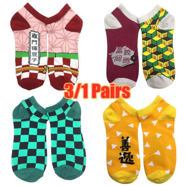 New Anime Demon Slayer:Kimetsu No Yaiba Socks Cute Cartoon Cosplay ...