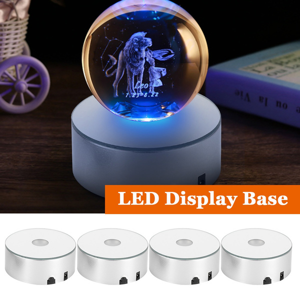 4Pcs Light Base For Crystal Art LED Display Stand Home Decoration ...