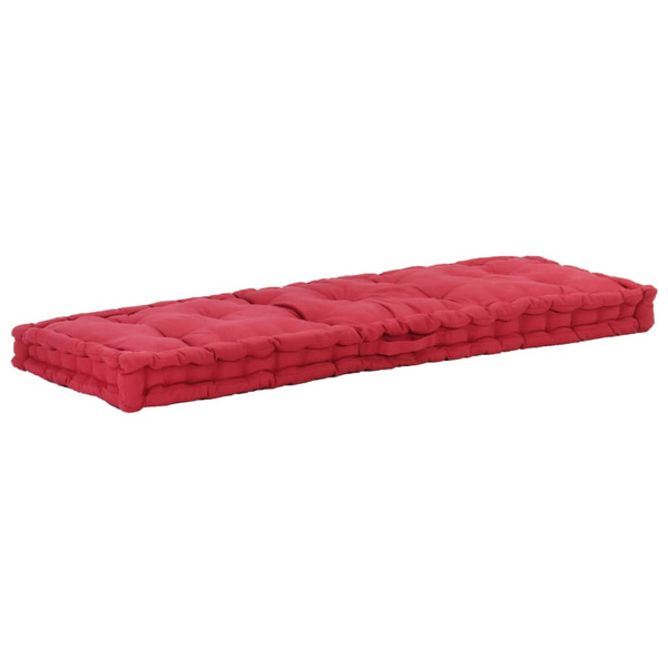 Cotton pallet cushion 120 × 40 × 7 cm, burgundy red Rohrmotoren ...