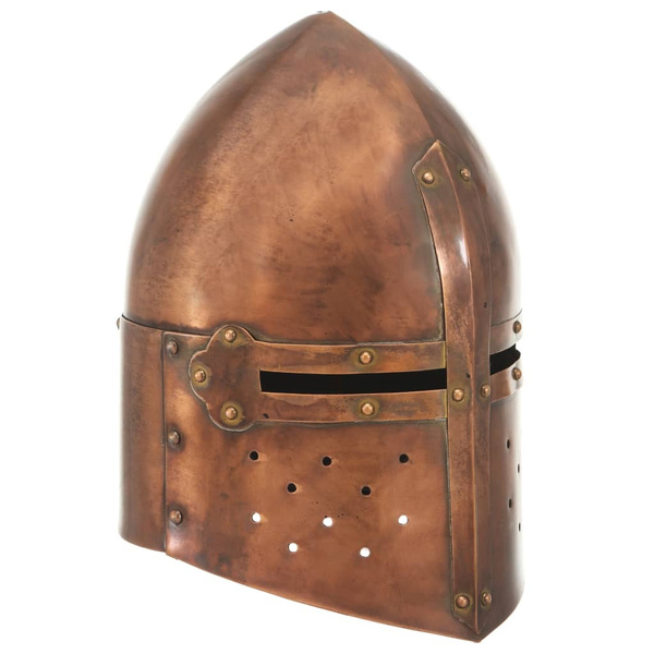 Medieval Knight Helmet Antique Replica LARP Copper Steel Antiker Helm ...