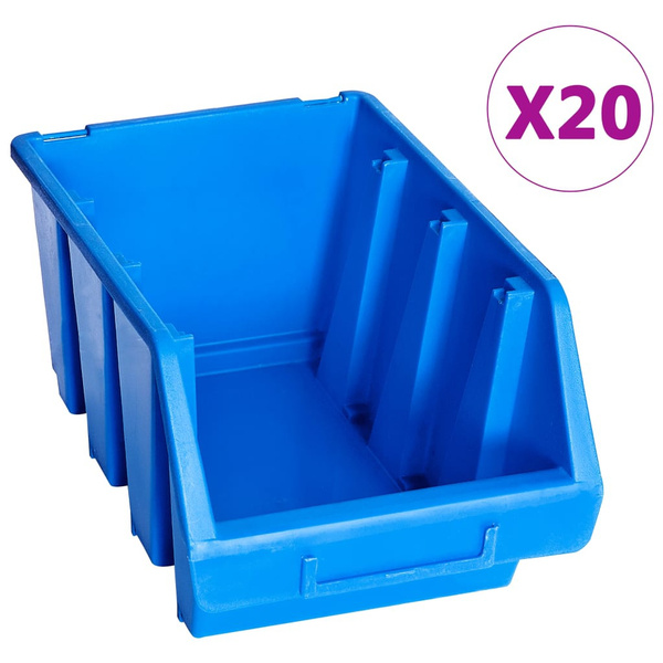 Stacking Storage Bins 20 pcs Blue Plastic Lagerplätze stapeln ...