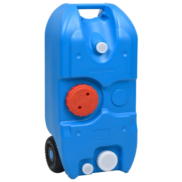 Wheeled Water Tank for Camping 40 L Blue Camping Wassertank Camping ...