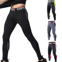 Compression Pants Men Muscle Training Tights Gym Pants Running Joggers ...