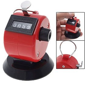 Red Black Plastic Hand Tally 4 Digit Number Clicker Counter | Wish