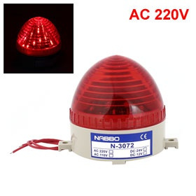 Industrial AC 220V Red LED Blinking Warning Light Bulb Signal Tower ...