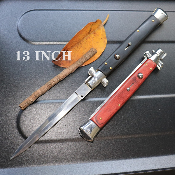 Newest 13 inch / 9 inch Spring Assisted Open Knives Italian Fold ...