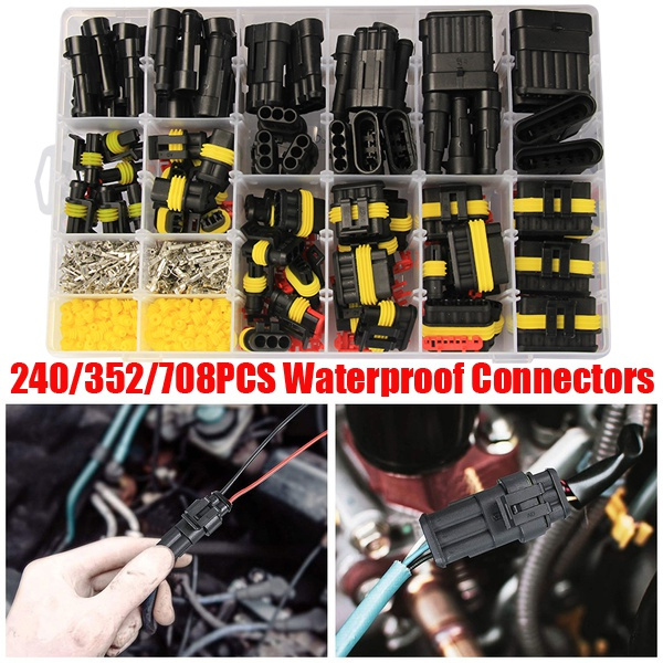 240/352/708Pcs Car Connector Plug Terminal Auto Sealed Waterproof ...