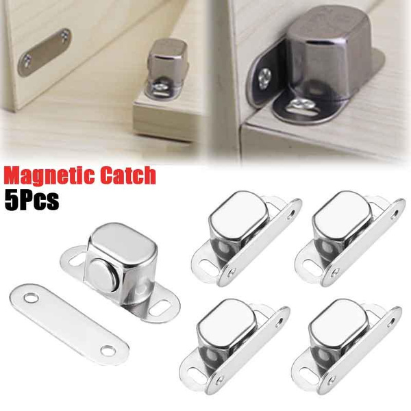 5Pcs Door Cabinet Magnetic Catch Magnet Latch Closure Stainless Steel ...
