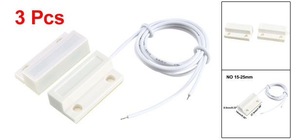 MC-38 Surface Mount Wired NC Door Sensor Alarm Magnetic Reed Switch ...