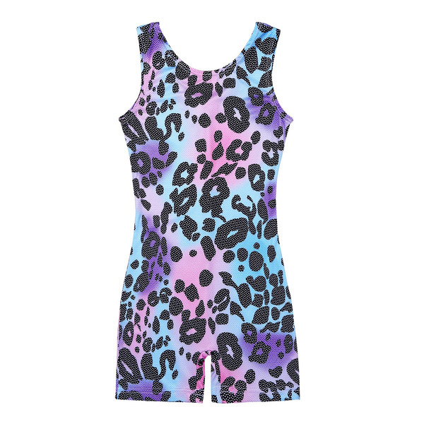 Girls Leopard Print Ballet Dance Unitard Dress Gymnastics Tank Leotards ...